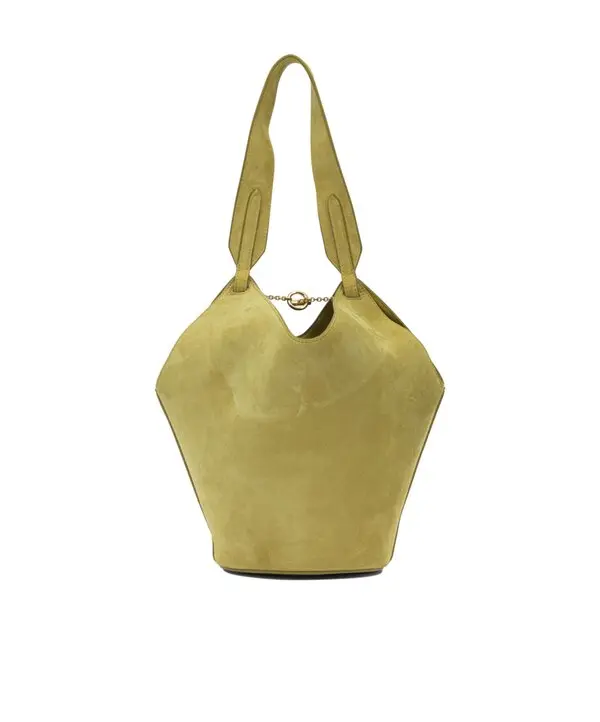 Khaite Lotus Small Suede Shoulder Bag - Yellow