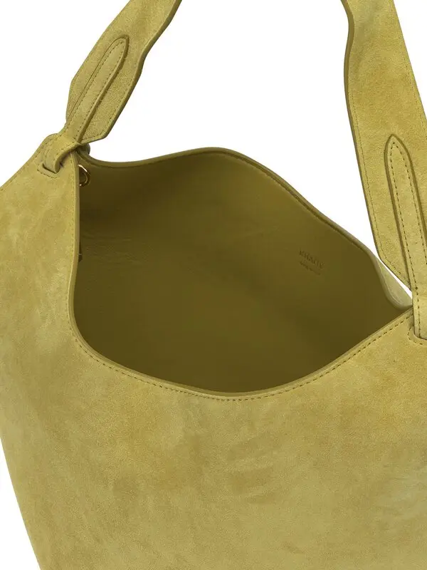 Khaite Lotus Small Suede Shoulder Bag - Yellow