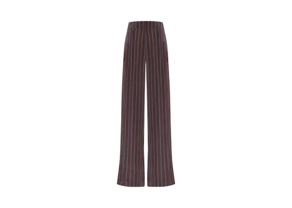 Dries Van Noten Fluid Striped Wide Leg Trousers