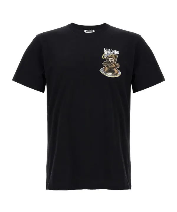 Moschino Printed Crewneck T-shirt - Black
