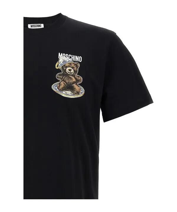 Moschino Printed Crewneck T-shirt - Black