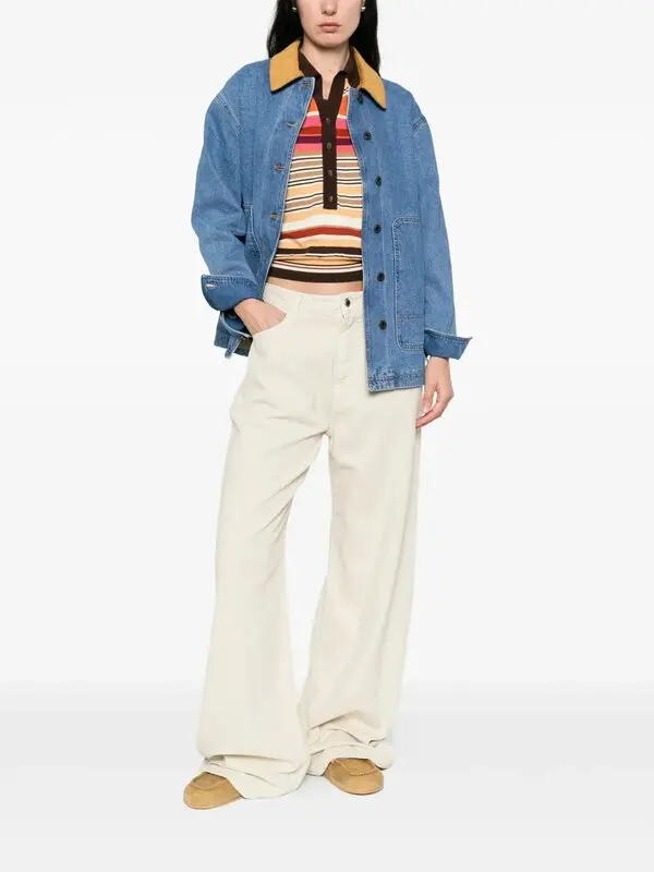 Filson Denim Chore Jacket With Spread Collar