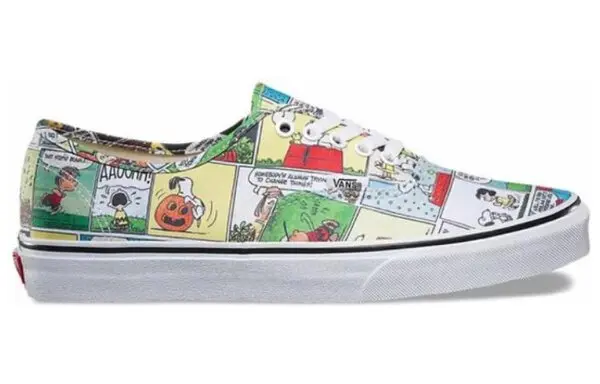 VANS Peanuts X Authentic Printed Sneakers - Black/white
