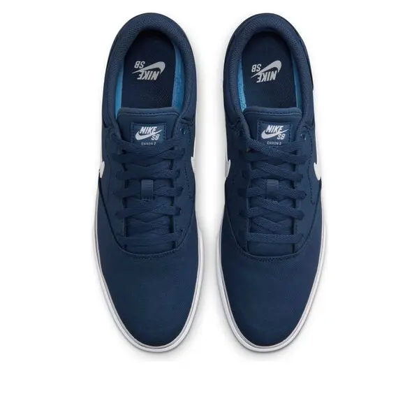 Nike Chron 2 Canvas Sb Low Top Sneakers - Blue/white