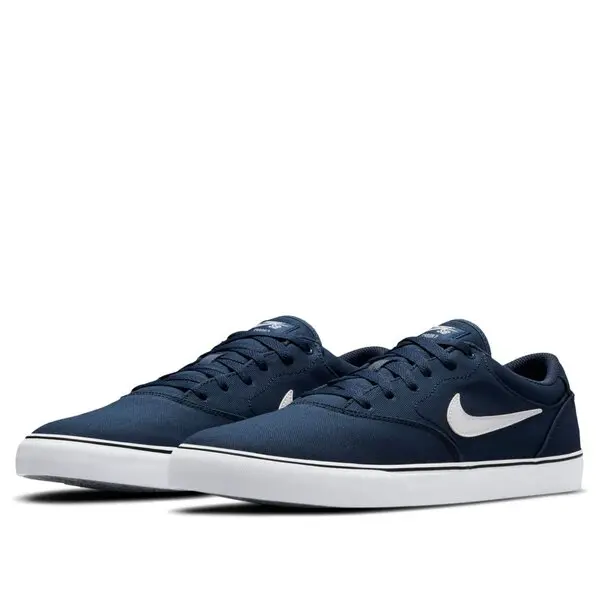 Nike Chron 2 Canvas Sb Low Top Sneakers - Blue/white