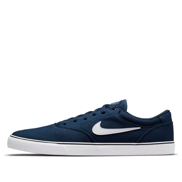 Nike Chron 2 Canvas Sb Low Top Sneakers - Blue/white