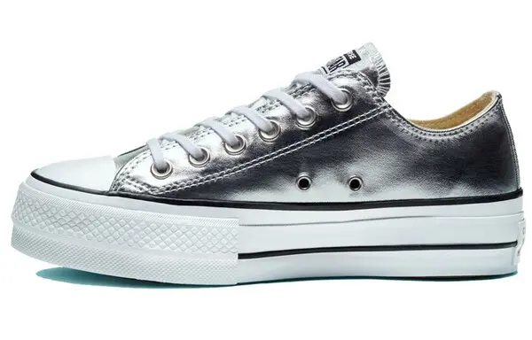 CONVERSE Chuck Taylor All Star Lift Ox Sneakers - Silver/white