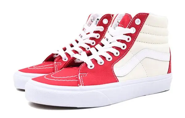 VANS Sk8-hi Chili Pepp High Top Sneakers - White/red