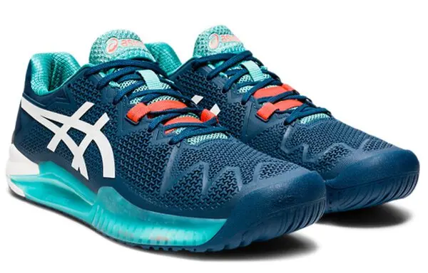 Asics Gel Resolution Tennis Sneakers - Blue/white/black