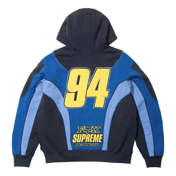 Supreme X Fox Racing Zip Up Hooded Sweatshirt