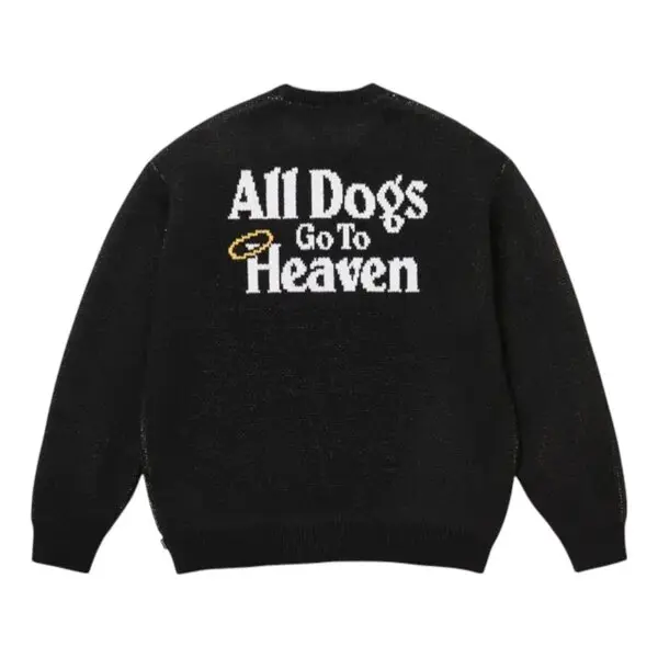 Supreme All Dogs Go To Heaven Knit Sweater - Black