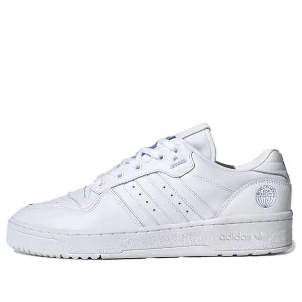 Adidas Rivalry Low "world Famous For Quality Stamp Blue Bird" Sneakers - Cloud White/bluebird