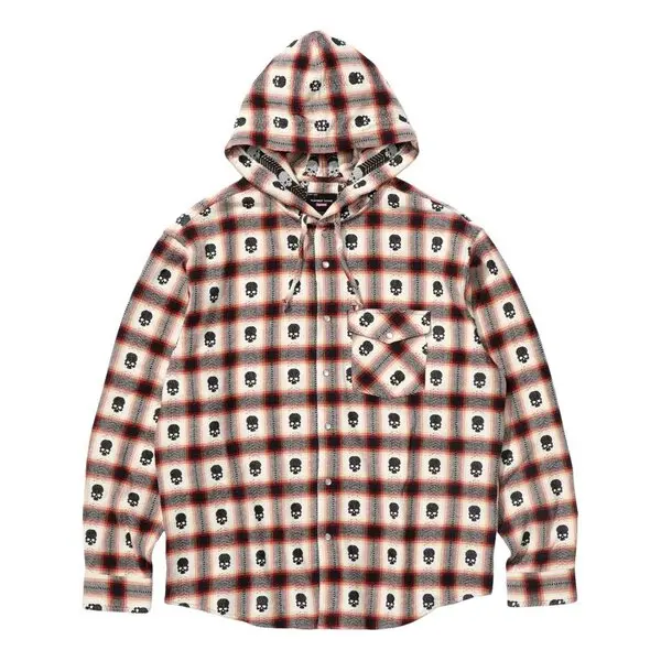 Supreme Fw25 X Number Ine Hooded Flannel Shirt - White