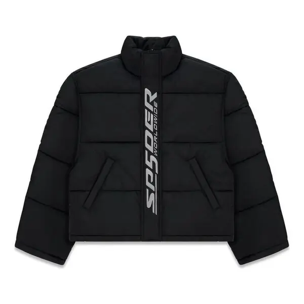 SP5DER Trackhawk Puffer Jacket - Black