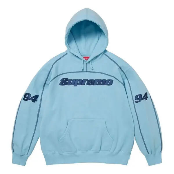 Supreme Fw25 Overlock Hooded Sweatshirt - Light Blue