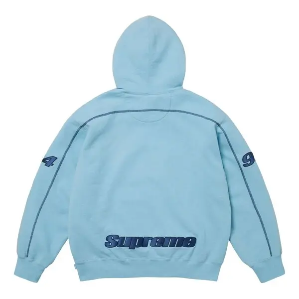 Supreme Fw25 Overlock Hooded Sweatshirt - Light Blue