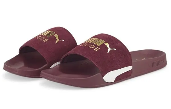 PUMA Leadcat 2.0 Suede Classic Slide - Red/white/gold