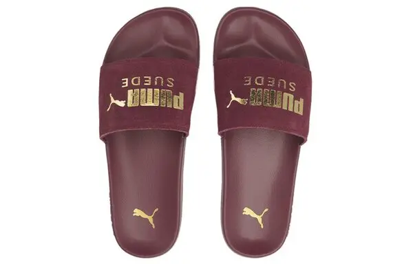 PUMA Leadcat 2.0 Suede Classic Slide - Red/white/gold