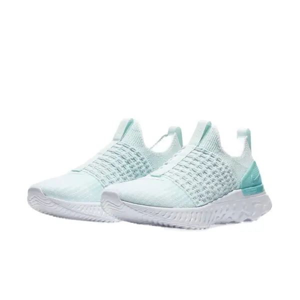 Nike React Phantom Run Flyknit 2 Athletic Sneakers - Light Green