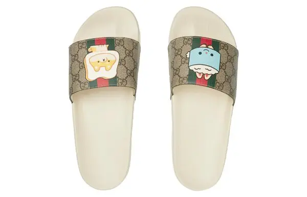 Gucci Animal Web Slides - Beige