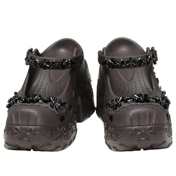 CROCS X Simone Rocha Embellished Ballerina Platform - Espresso