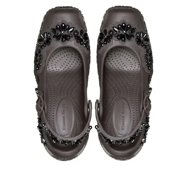 CROCS X Simone Rocha Embellished Ballerina Platform - Espresso