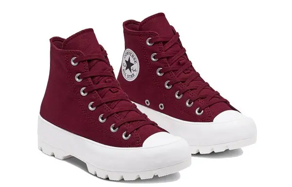 CONVERSE Chuck Taylor All Star Lugged High Top Sneakers - Red/white