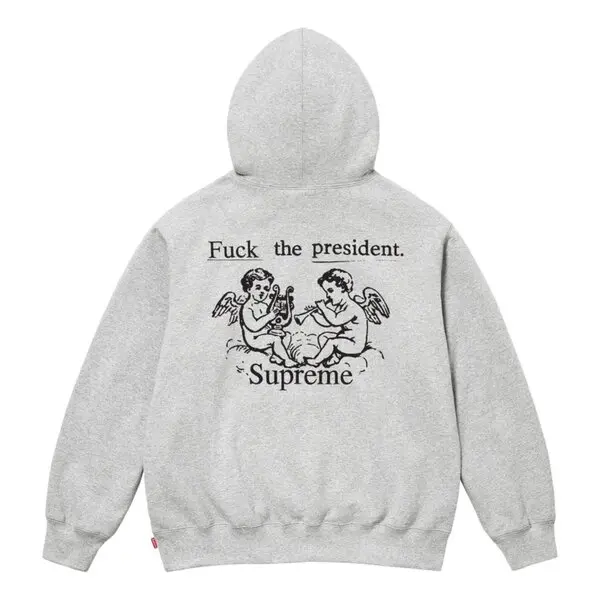 Supreme President Hooded Sweatshirt - Heather Grey