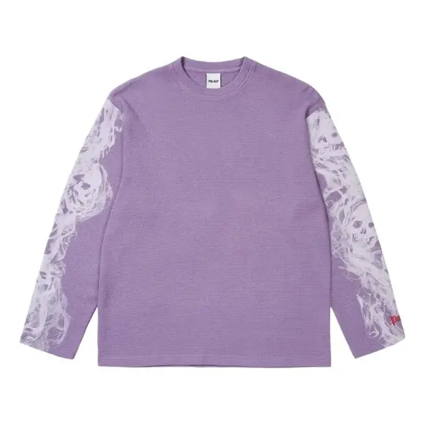 PALACE Smoked Waffle Long-sleeve - Flat Grape