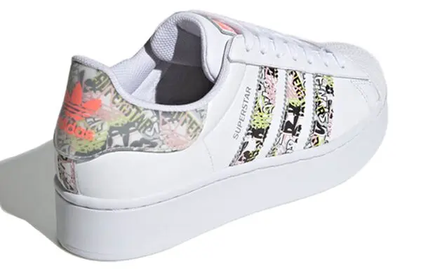 Adidas Superstar Bold "graffiti Strip" Low Top Sneakers