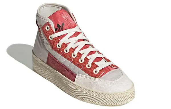 Adidas Nizza Parley High Top Sneakers - Cream/red