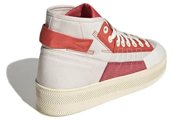 Adidas Nizza Parley High Top Sneakers - Cream/red