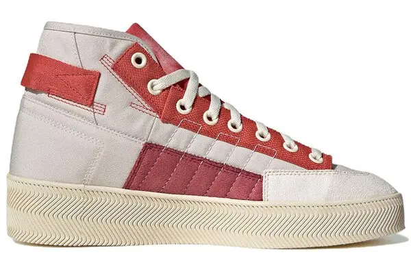Adidas Nizza Parley High Top Sneakers - Cream/red