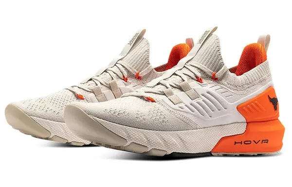 Under Armour Project Rock 3 'summit White Rogue Orange - White/orange