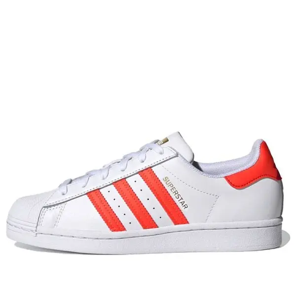 Adidas Superstar Low Top Sneakers - White/red