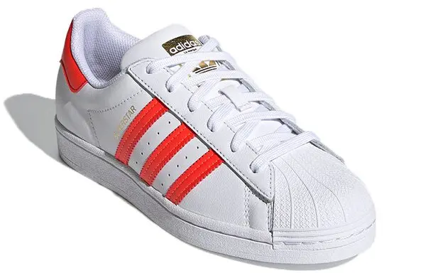 Adidas Superstar Low Top Sneakers - White/red