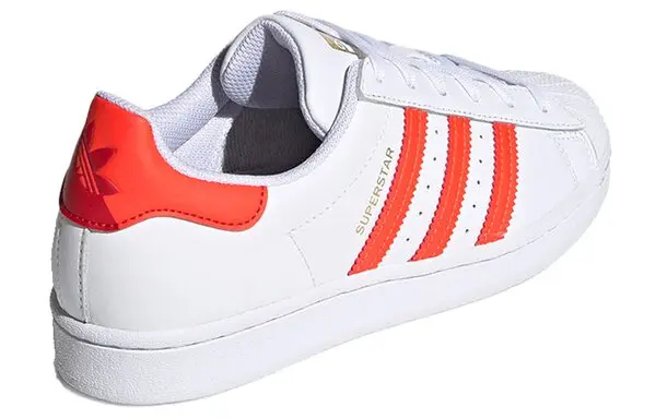 Adidas Superstar Low Top Sneakers - White/red