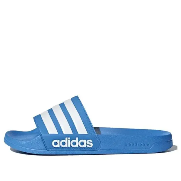 Adidas Adilette Shower Slides - Blue/white