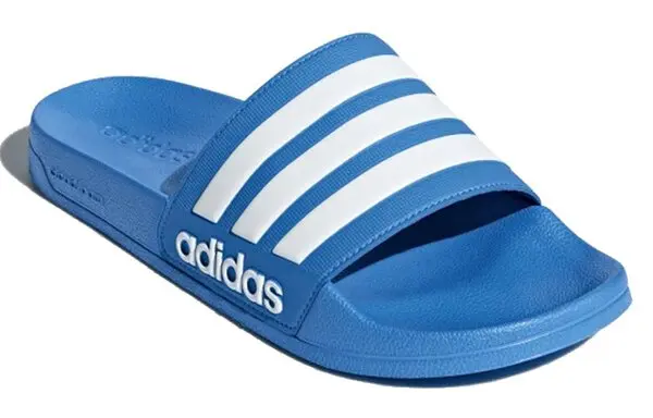 Adidas Adilette Shower Slides - Blue/white
