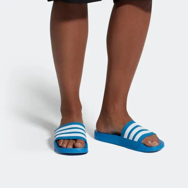 Adidas Adilette Shower Slides - Blue/white