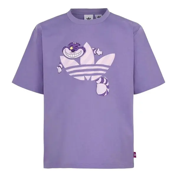 Adidas Disney U T-shirt Asia Sizing 'cheshire Cat - Magic Lilac
