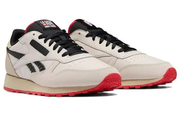 REEBOK The Money Heist X Classic Leather 'dali Mask' Sneakers - Brown