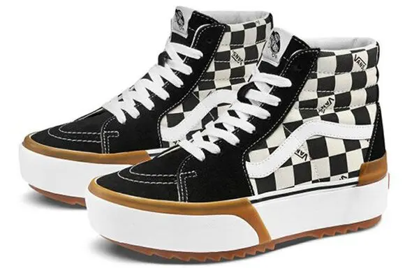 VANS Sk8-hi Stacked Checkerboard High Top Sneakers - Multi-color