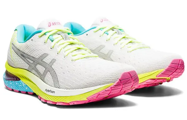 Asics Gel-nimbus 22 Lite Show Running Shoes - White/pink/yellow