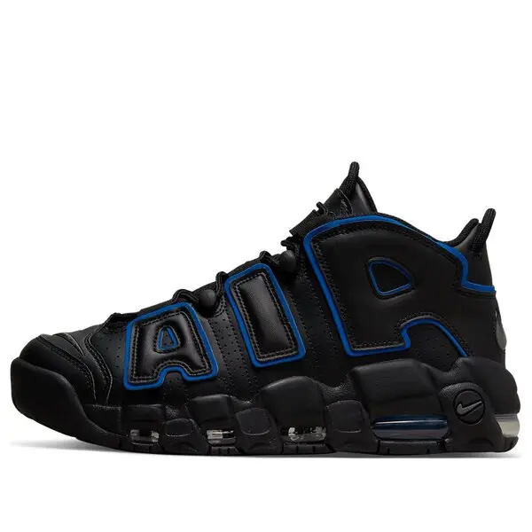 Nike More Uptempo High Top Sneakers - Black/blue