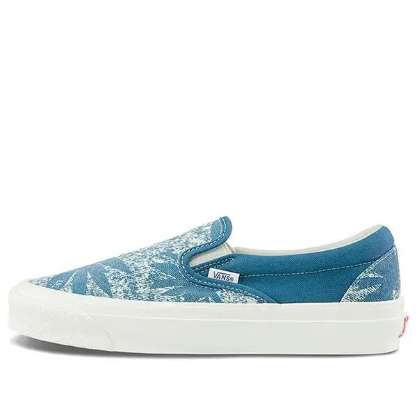 VANS Og Classic Slip-on Lx Palm Acid Wash Summer Leaf Navy - Blue