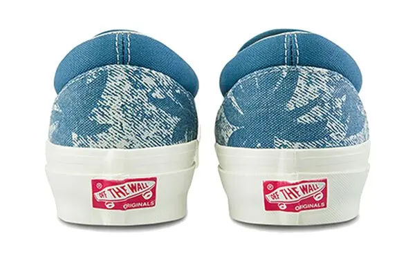 VANS Og Classic Slip-on Lx Palm Acid Wash Summer Leaf Navy - Blue