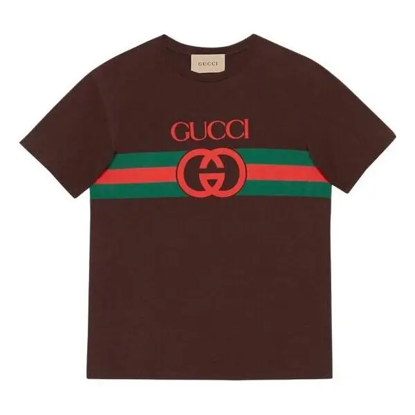 Gucci Fw22 Interlocking G Cotton T-shirt 'brown - Brown/multi