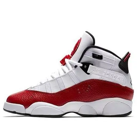 JORDAN Air 6 Rings High Top Basketball Sneakers - Red/white