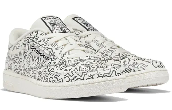 REEBOK Keith Haring X Club C 'dancing Figures Allover Print' Sneakers